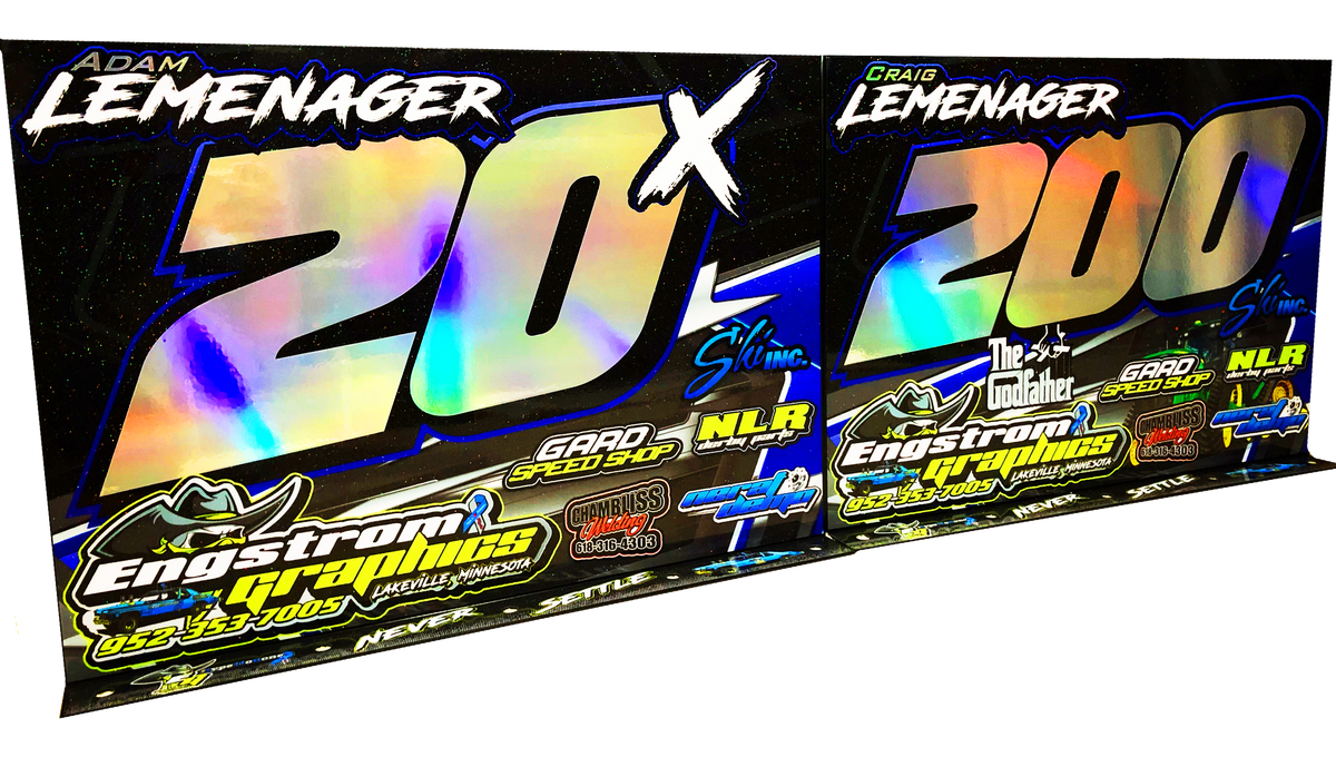 All-Over Holographic Sign Plus – Engstrom Graphics